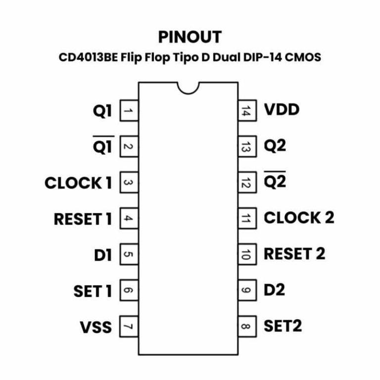 Circuito Integrado CD4013 Flip Flop